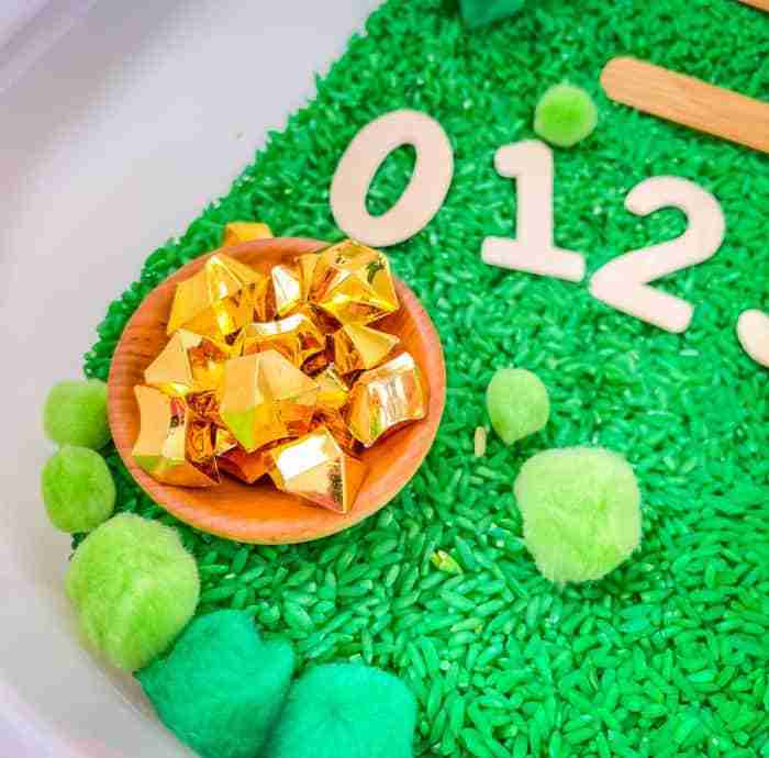 Digging For Lucky Coins - St. Patrick's Day Sensory Bin | Sensory-N-Stuff