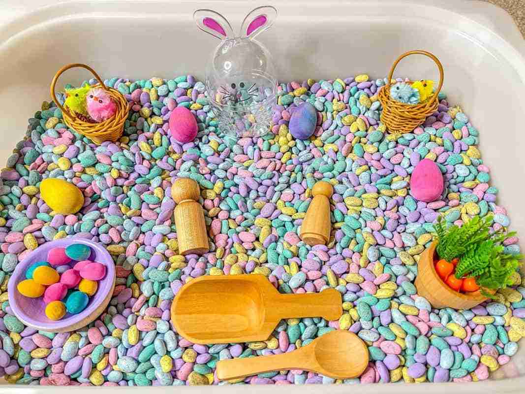 Easter Sensory Bin - Egg Hunt | Sensory-N-Stuff