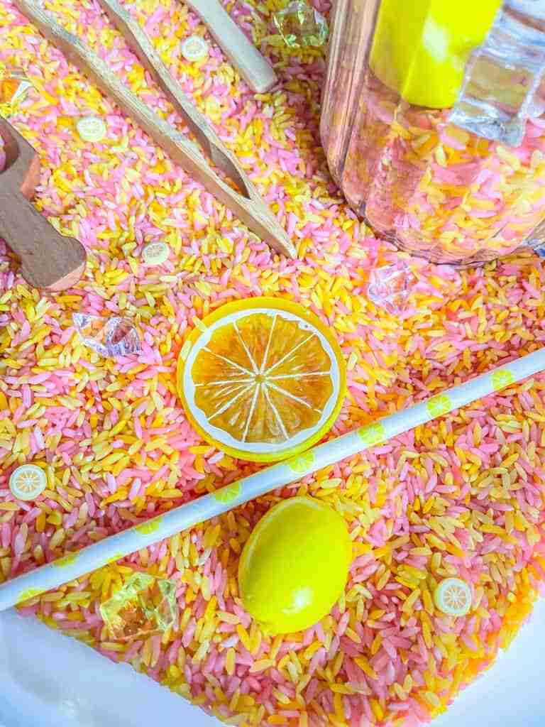 Summer Sensory - Lemonade Sensory Bin | Sensory-N-Stuff