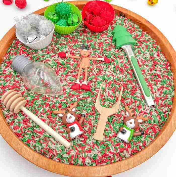 Toddler Reindeer Sensory Bin | Sensory-N-Stuff