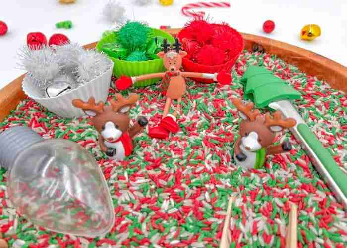 Toddler Reindeer Sensory Bin | Sensory-N-Stuff