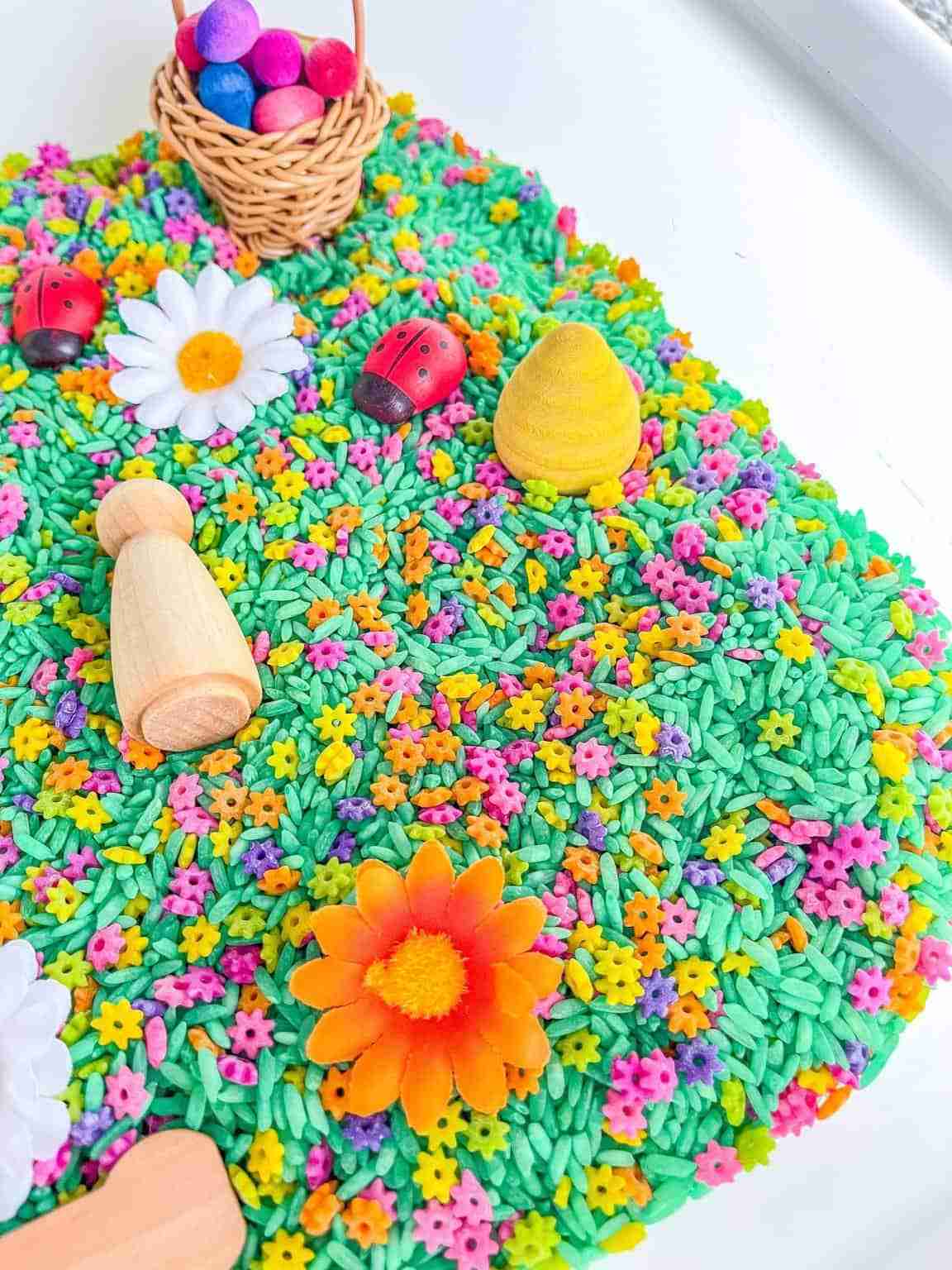 Spring Garden Flower Sensory Bin | Sensory-N-Stuff