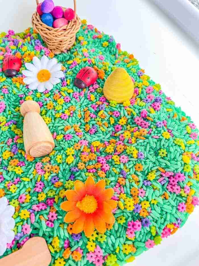 Spring Garden Flower Sensory Bin | Sensory-N-Stuff