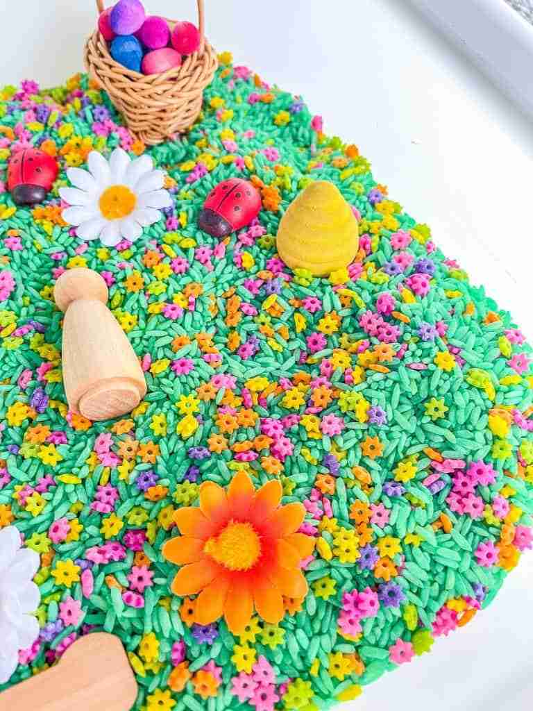 Spring Garden Flower Sensory Bin | Sensory-N-Stuff