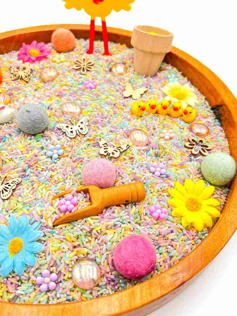 Pastel Spring Sensory Bin - Sensory-N-Stuff