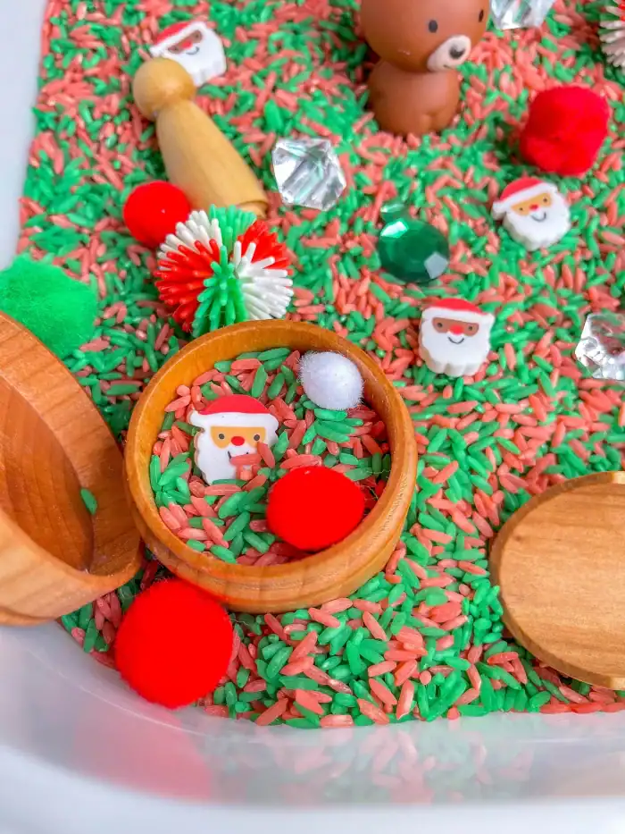Santa and Reindeer Sensory Bin | Sensory-N-Stuff