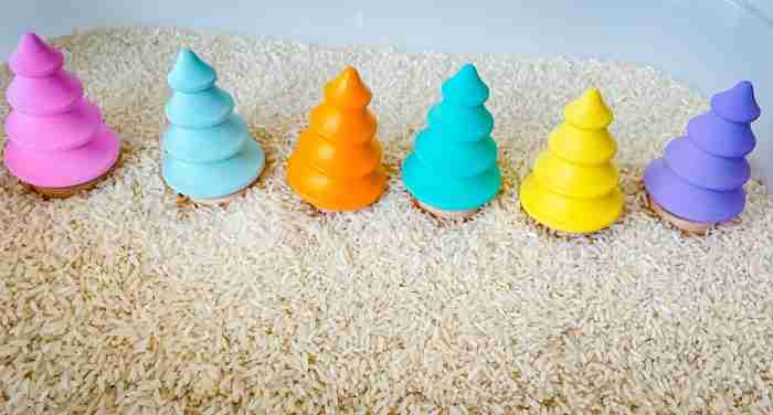 Pastel Wooden Trees | Sensory-N-Stuff