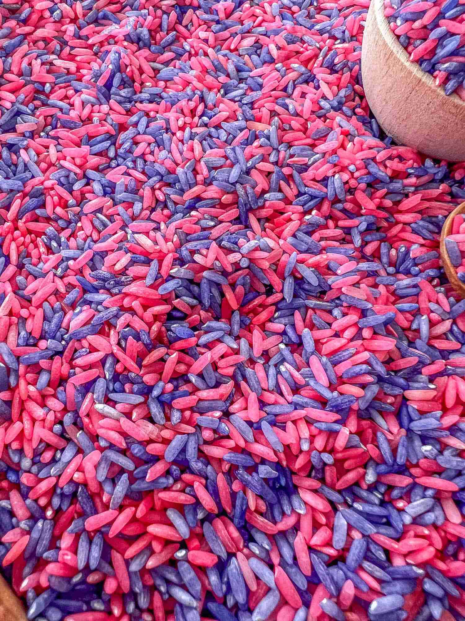 Pink and Purple Sensory Rice | Sensory-N-Stuff