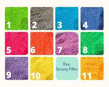 Colored Rice For Sensory Bin | Sensory-N-Stuff