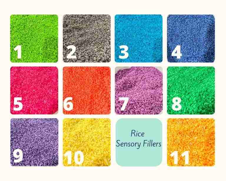Colored Rice For Sensory Bin | Sensory-N-Stuff