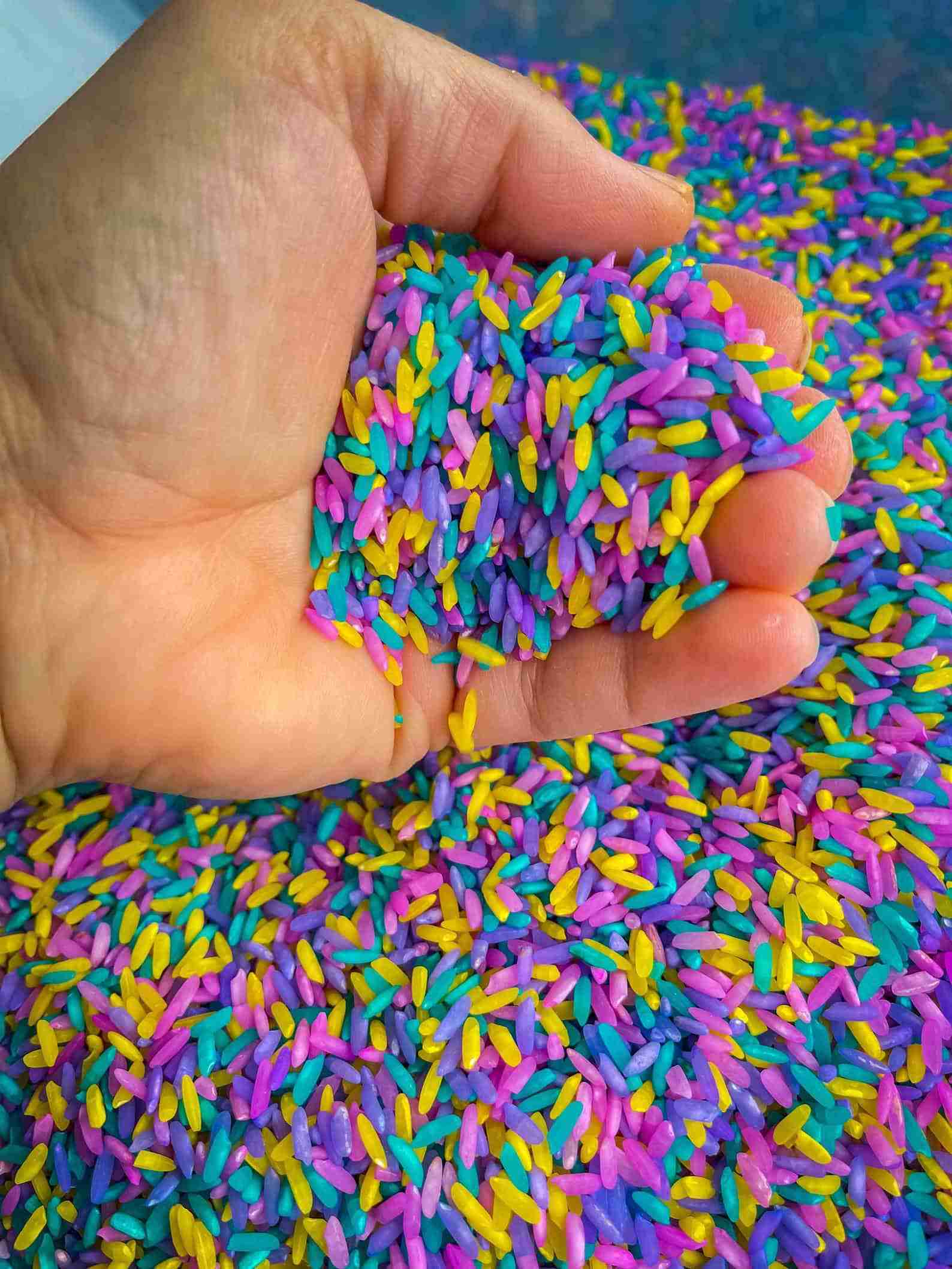 Spring Sensory Rice #2 | Sensory-N-Stuff