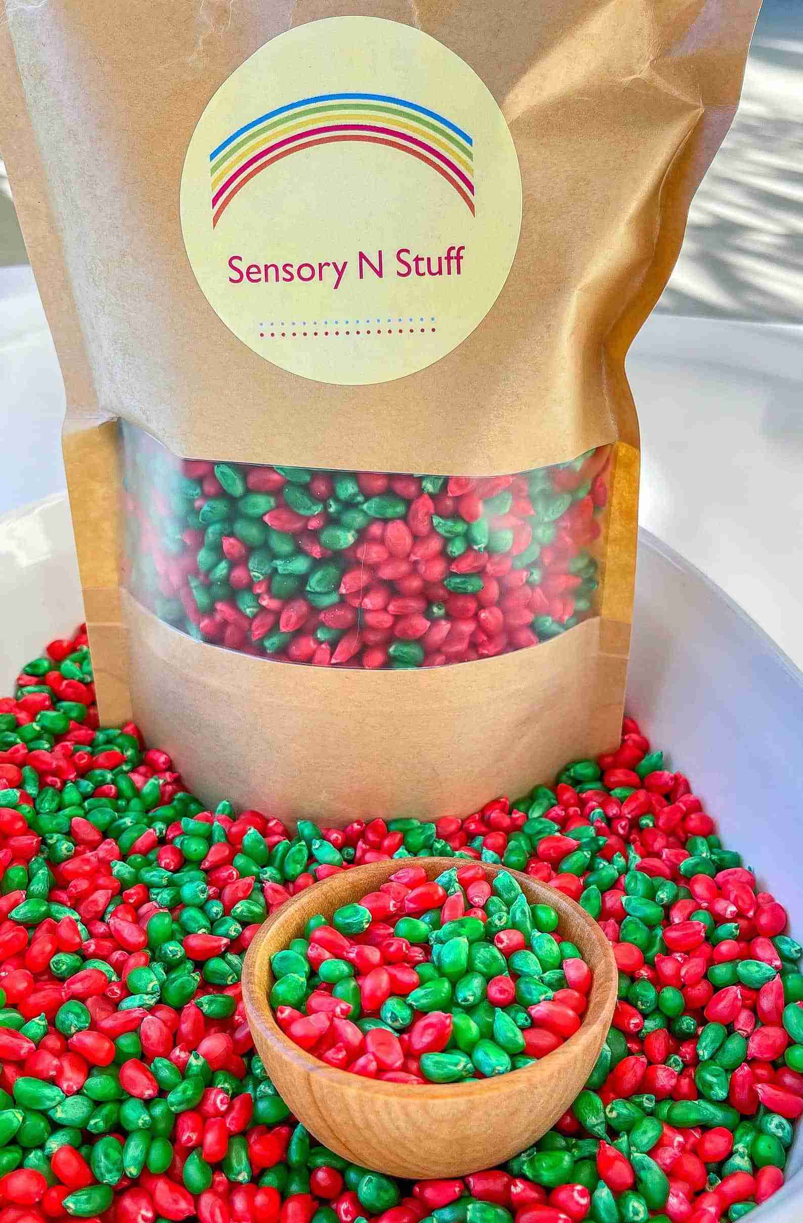 Christmas Sensory Bin Filler - Popcorn | Sensory-N-Stuff
