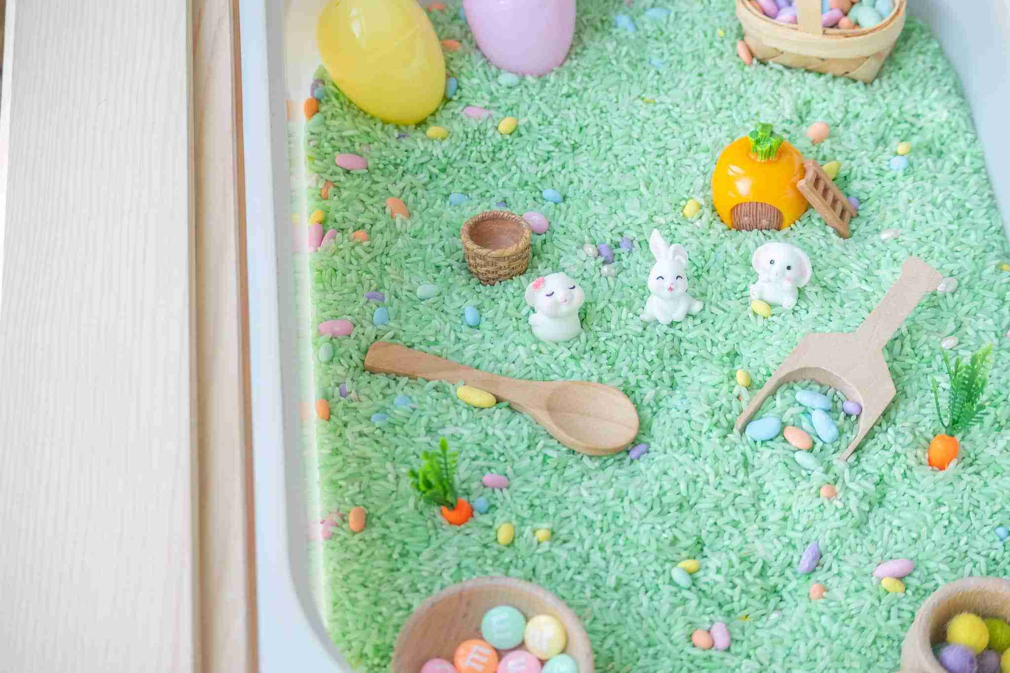 Easter Bunny Sensory Bin - Sensory-N-Stuff
