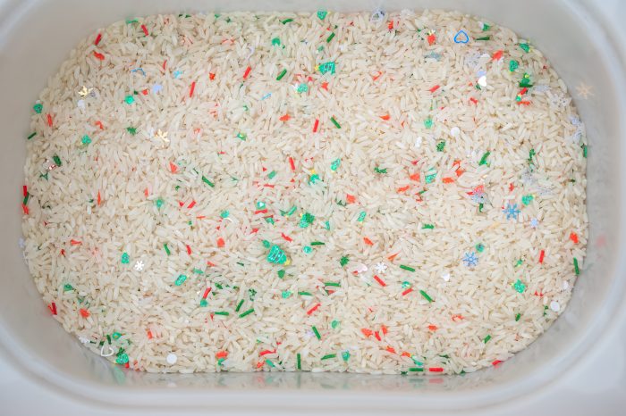 Christmas Tree Sensory Rice - Sensory-N-Stuff