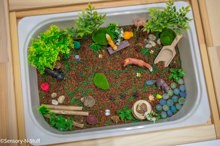 Woodland Animal Sensory Bin | Sensory-N-Stuff